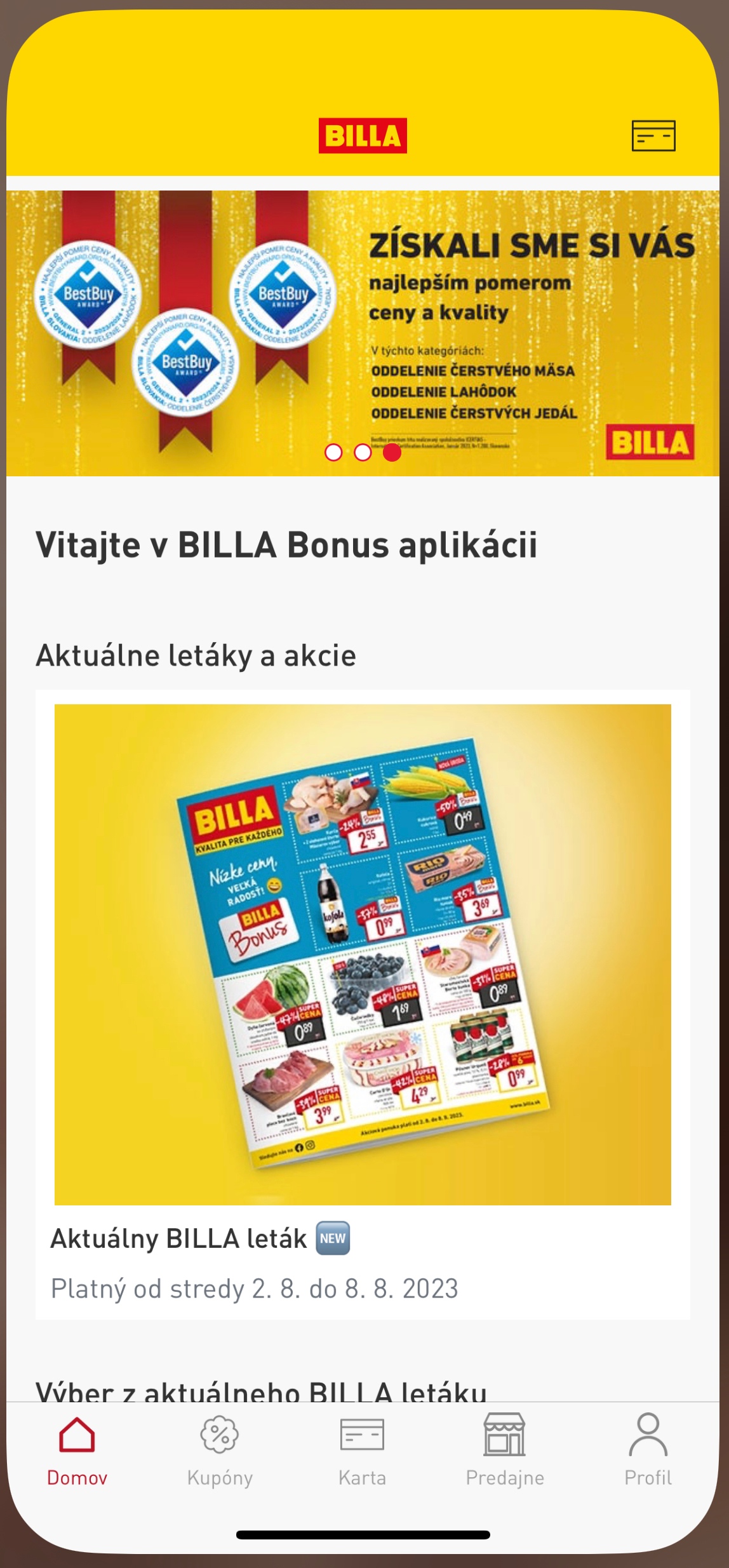 Billa karta v mobile > Ako získať 25% zľavu? (Bonus aplikácia)